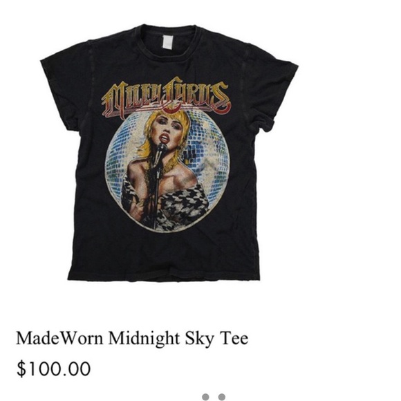 made worn | Tops | Iso Miley Cyrus Madeworn Shirt | Poshmark